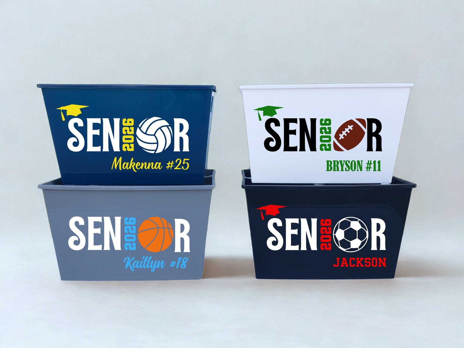 Personalized Graduation Sport Senior Basket, Custom Football ...