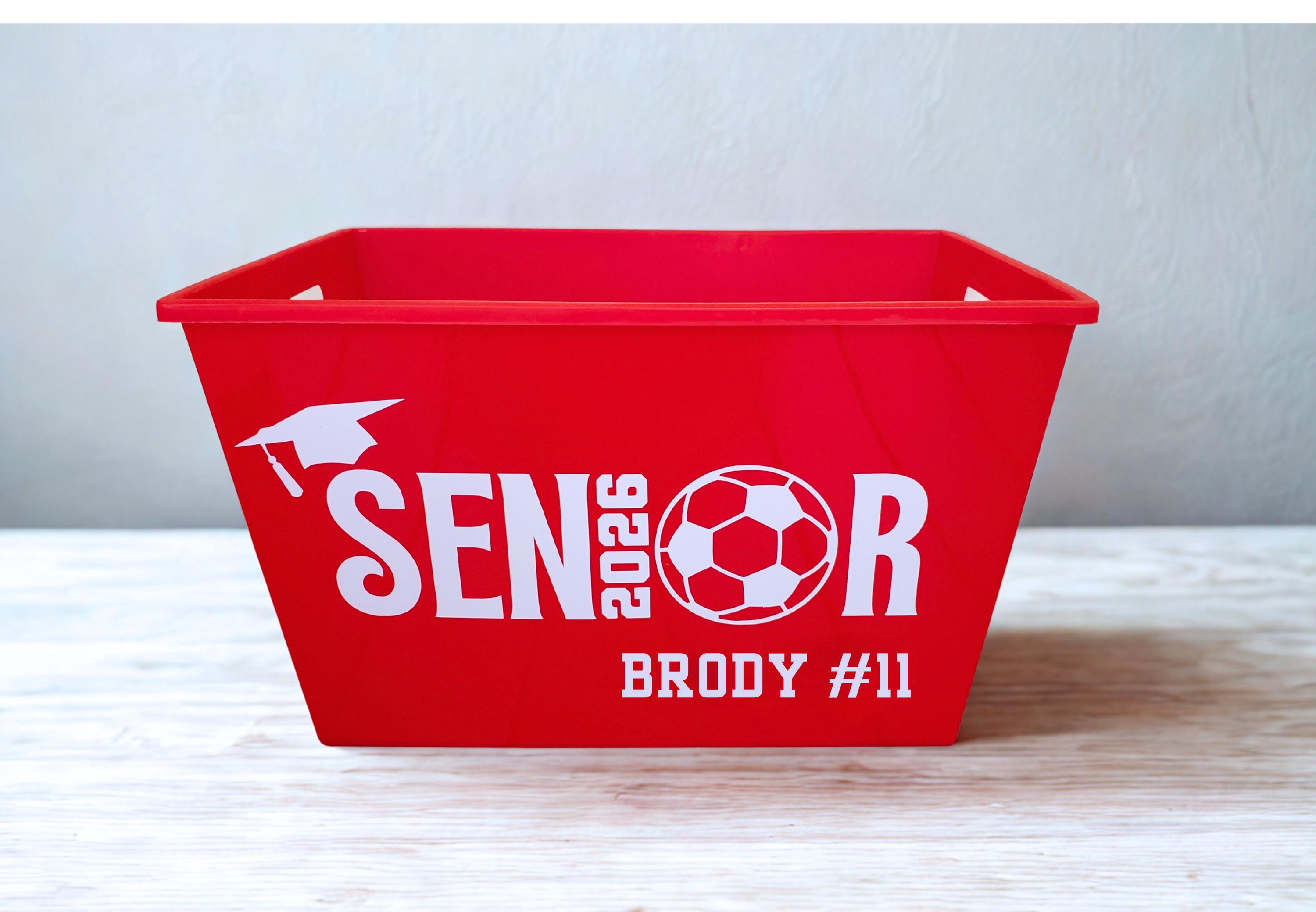 Custom Soccer Basket, Graduation Personalized Soccer Baskets ...