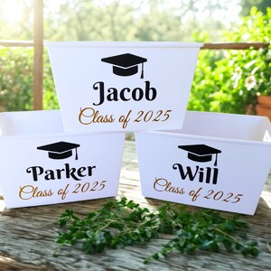 Personalized Graduation Basket, Custom Class of 2025 Bucket, Grad Gift ...