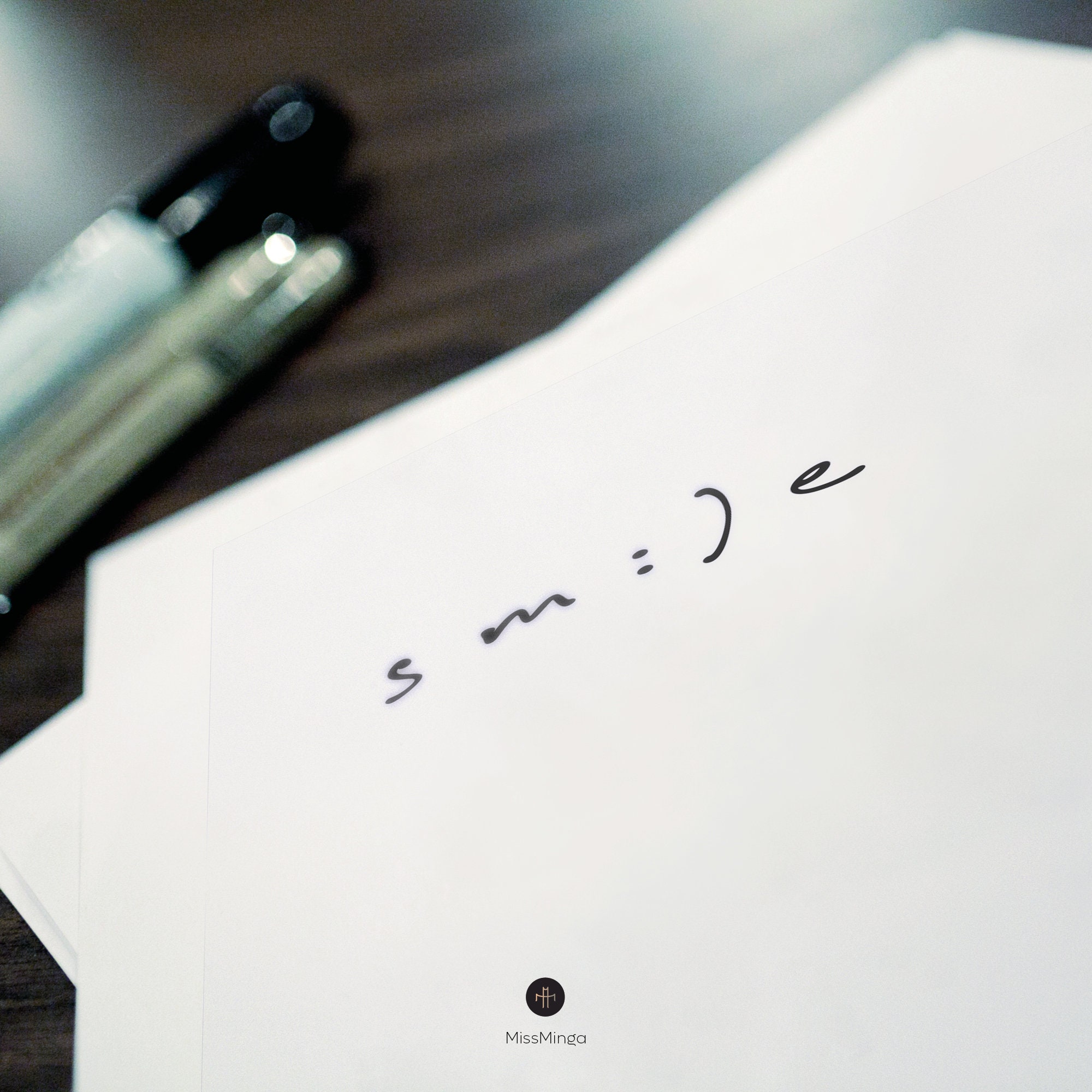 Smile Tattoo Design Lettering Tattoo Template - Etsy