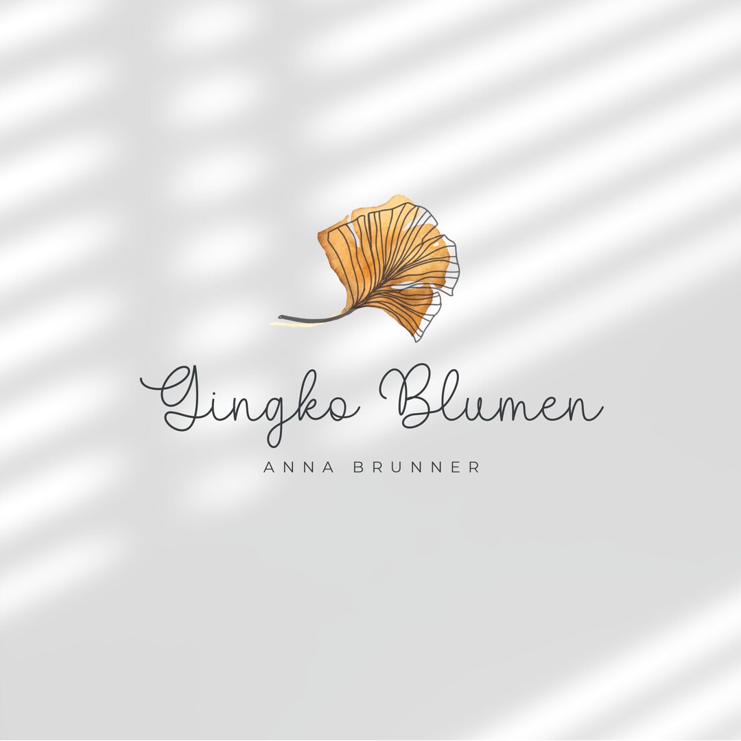Gingko Logo Golden Logo Design Feminine Branding for Wellness and ...