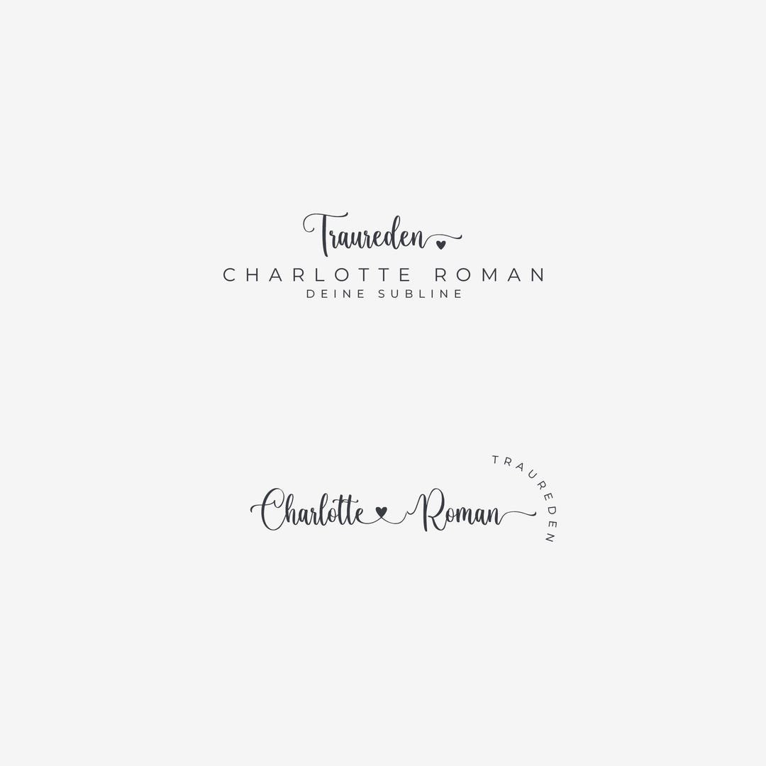 Personalized Fineline Logo Design With Heart and Initials Monogram Logo ...