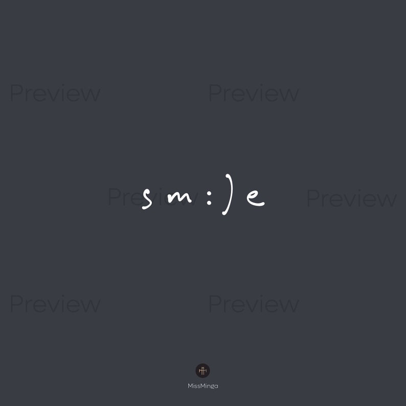 Smile Tattoo Design Lettering Tattoo Template - Etsy