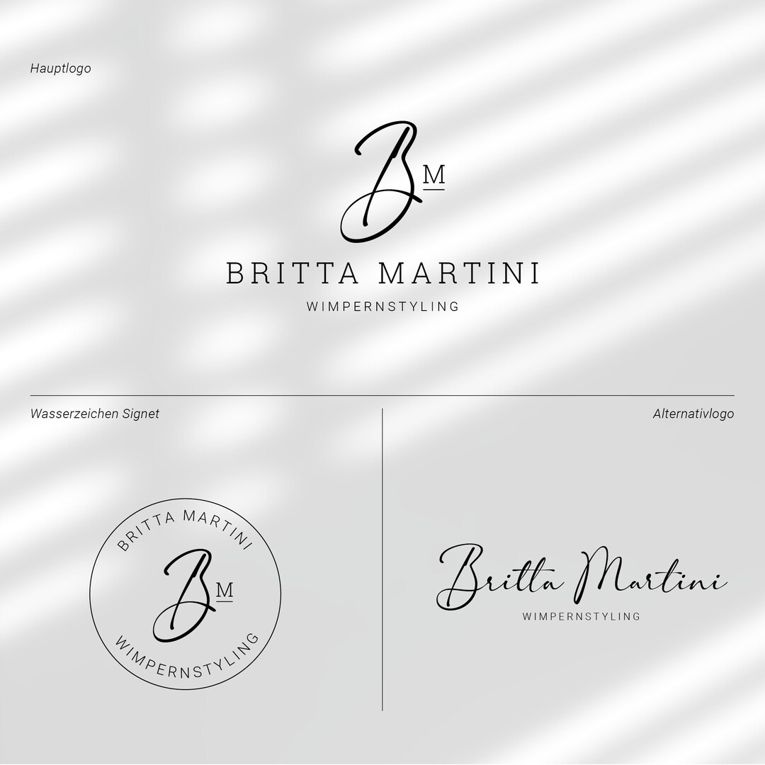 Initials Logo Design Elegant Script Logo With Branding Kit Ideal for a ...