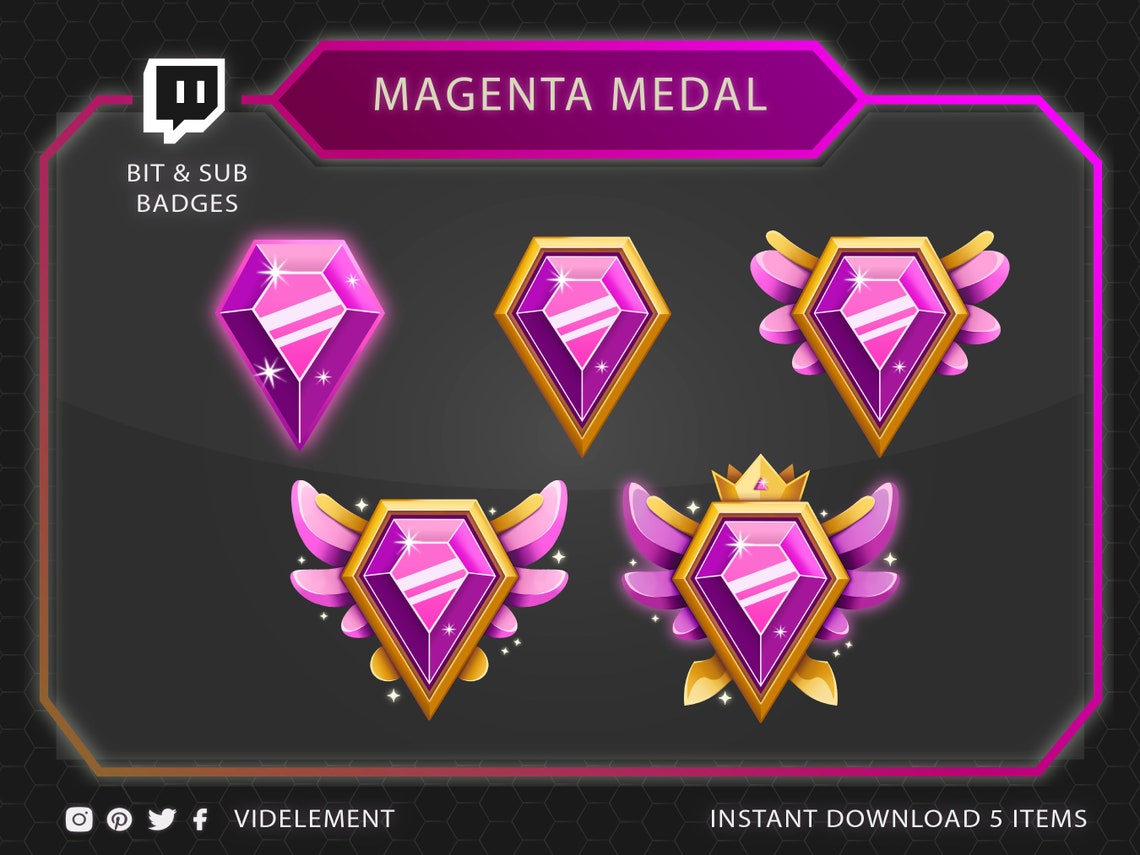 Twitch Sub Badge Twitch Badge Sub Badges Twitch Twitch Bit - Etsy