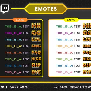 Twitch Emote Pack Twitch Text Emotes, Twitch Hi Emote, Twitch GG Emote ...