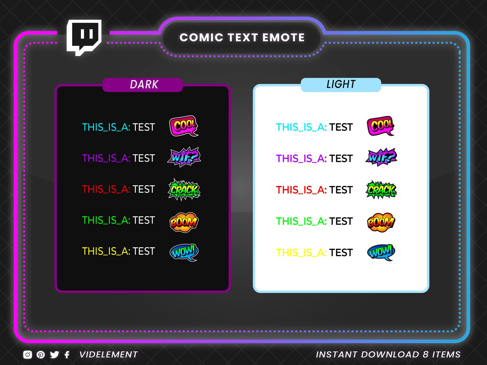 Twitch Emotes Text Emotes Twitch Text Emotes Discord | Etsy