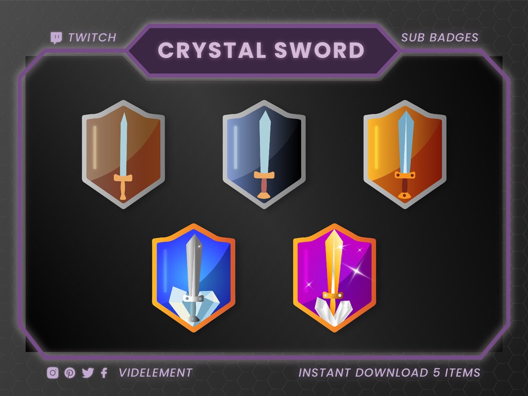Blade Sub Badges, Twitch Sub Badges, Twitch Badges, Twitch Sub Badge ...