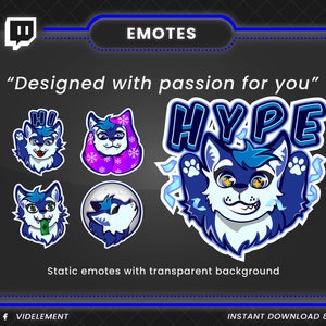Wolf Emotes | Twitch Emote, Discord Emote, Text Emote, Animal Emote ...