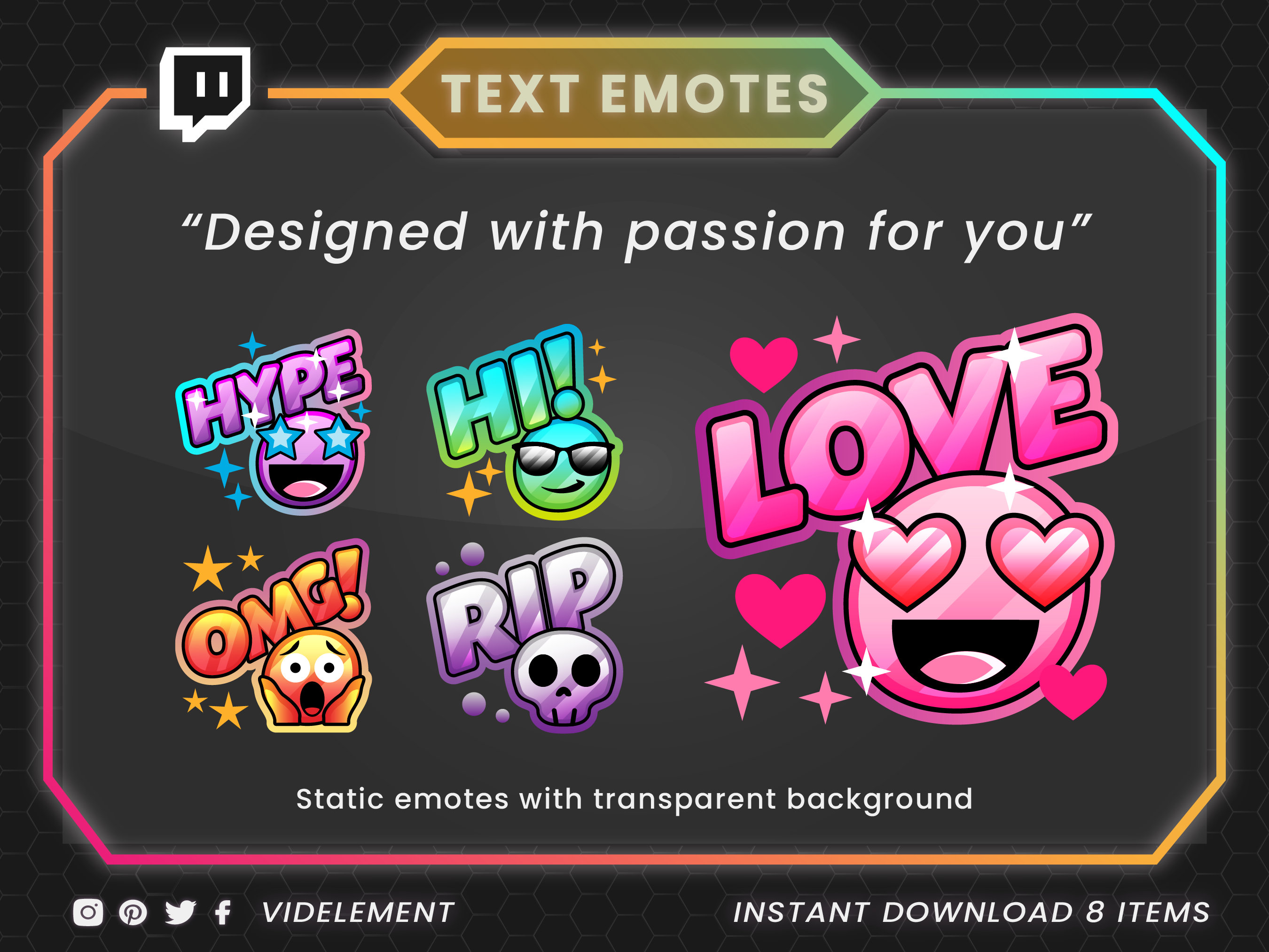 Twitch Emotes Twitch Text Emotes Face Text Emotes Smilies - Etsy