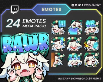 Anime Chibi Twitch Emotes Sub Emotes - Etsy