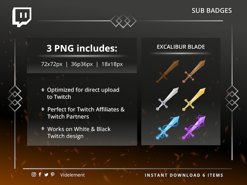 Blade Sub Badges, Twitch Sub Badges, Twitch Badges, Badges Twitch ...