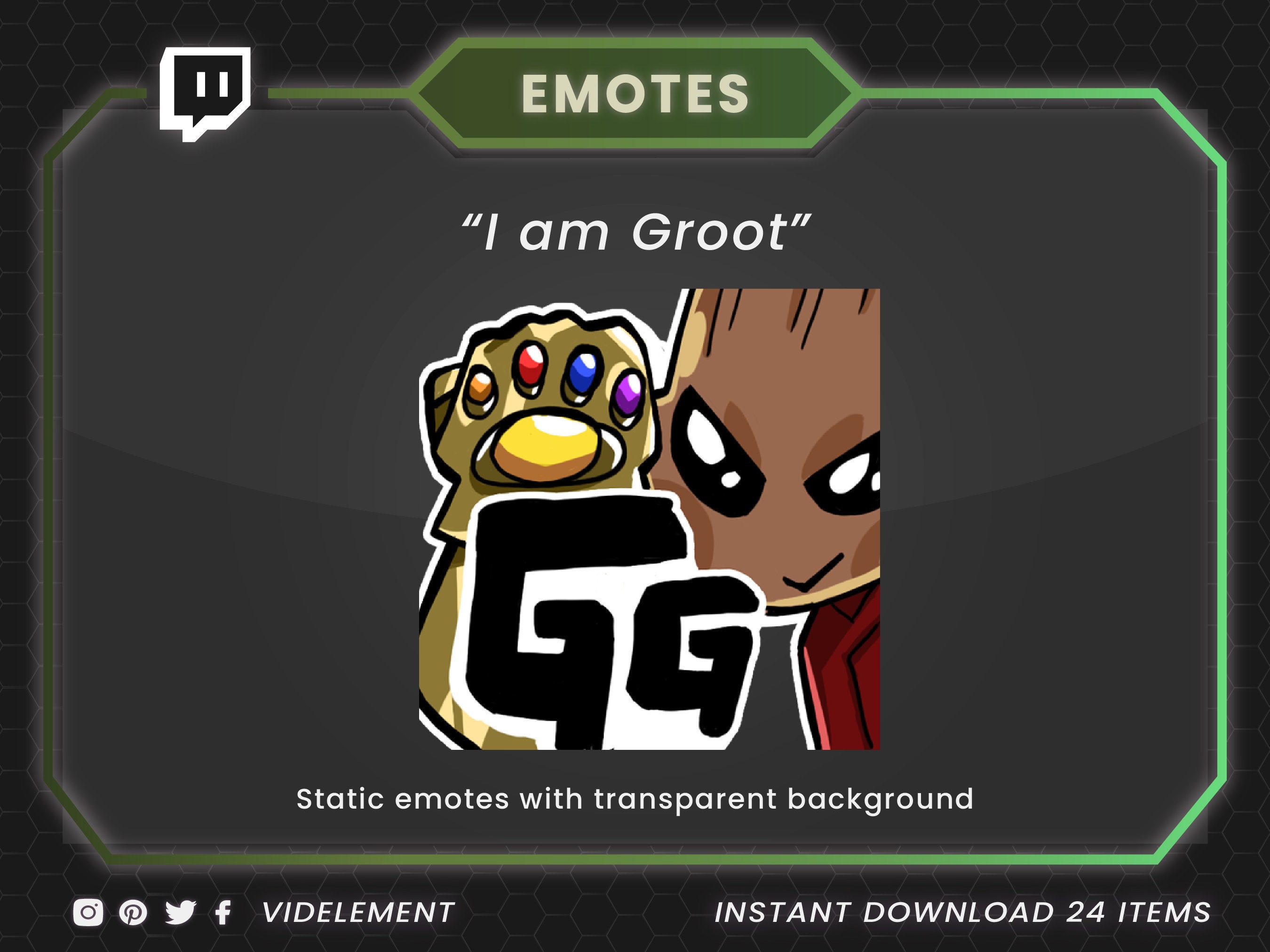 Groot Emotes Twitch Emotes Twitch Sub Emotes Discord - Etsy UK