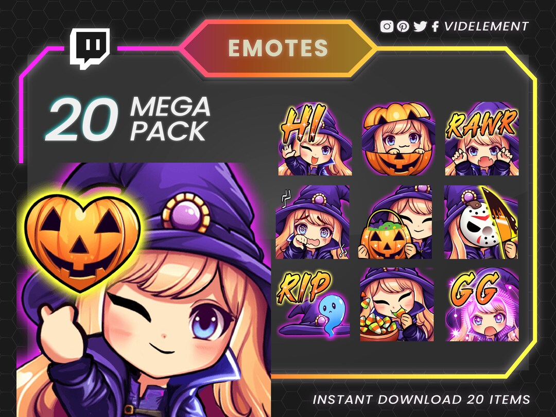 Twitch Emotes, Twitch Sub Emotes, Discord Emote, Witch Emotes ...