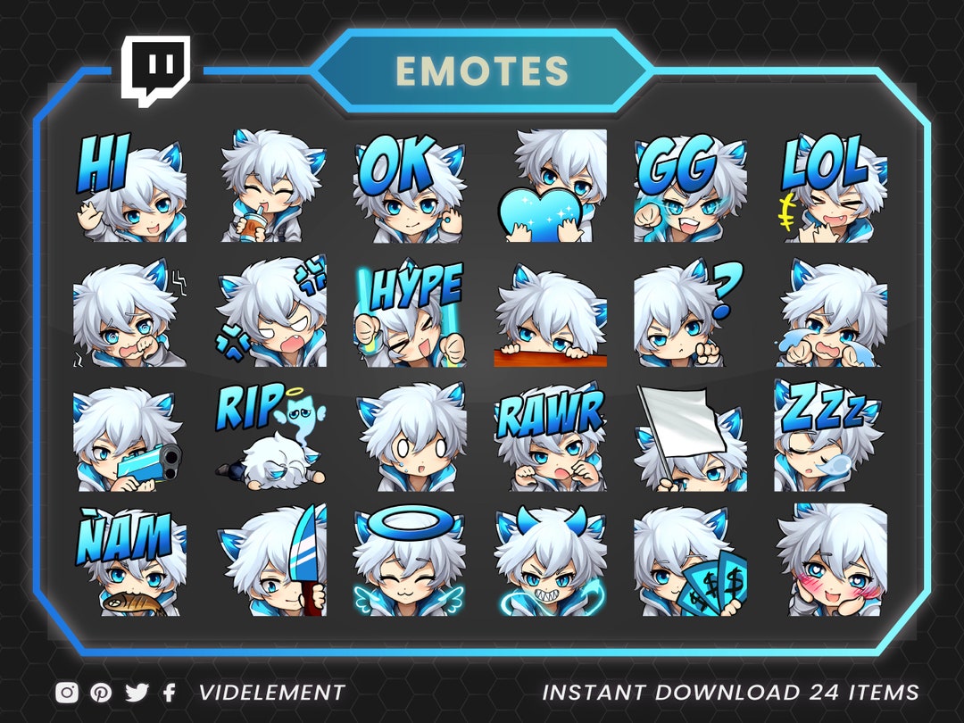 Twitch Emotes Twitch Sub Emotes Boy Emotes Text Emote - Etsy UK