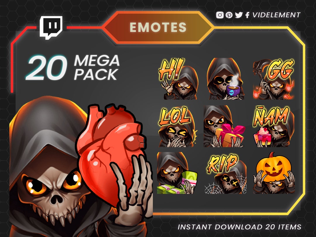 Twitch Emotes, Twitch Sub Emotes, Discord Emote, Reaper Emotes ...