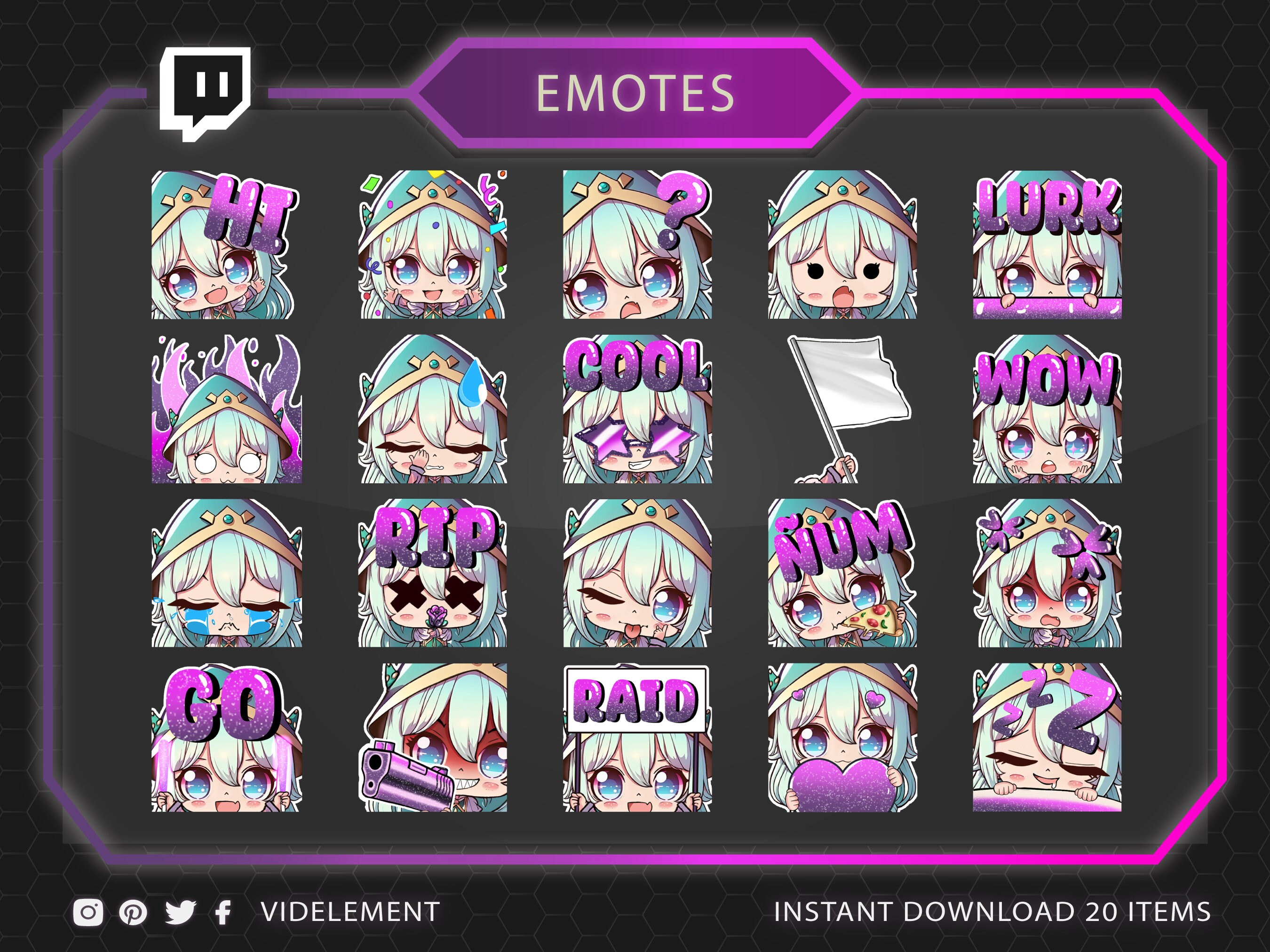 Twitch Emotes Discord Emotes Cute Emotes Girl Emotes Anime - Etsy Australia