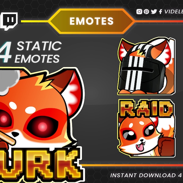 Fox Kick Emotes - Etsy