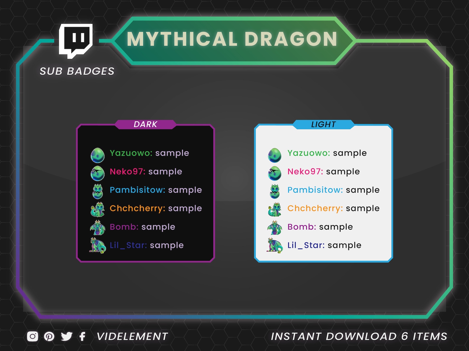 Dragon Sub Badges Twitch Sub Badges Twitch Badges WOW Sub - Etsy
