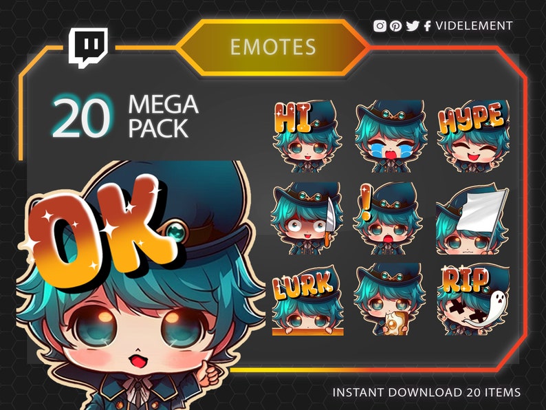 Twitch Emotes, Twitch Sub Emotes, Discord Emotes, Text Emotes, Wizard ...