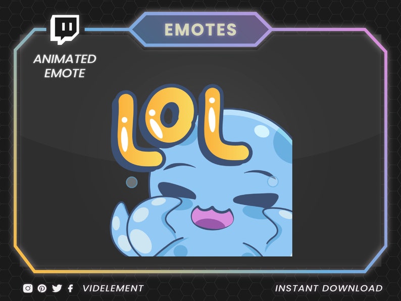 Octopus Lol Emote: Animated and Chibi Emotes for Twitch - Etsy