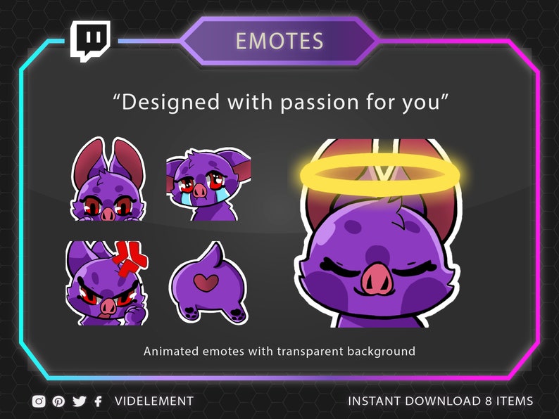 Animated Emotes Twitch Emotes Discord Emotes Twitch Sub - Etsy