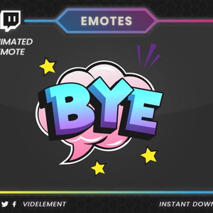 Bye Emote | Animated Emote, Twitch Emote, Discord Emote, Twitch Sub ...