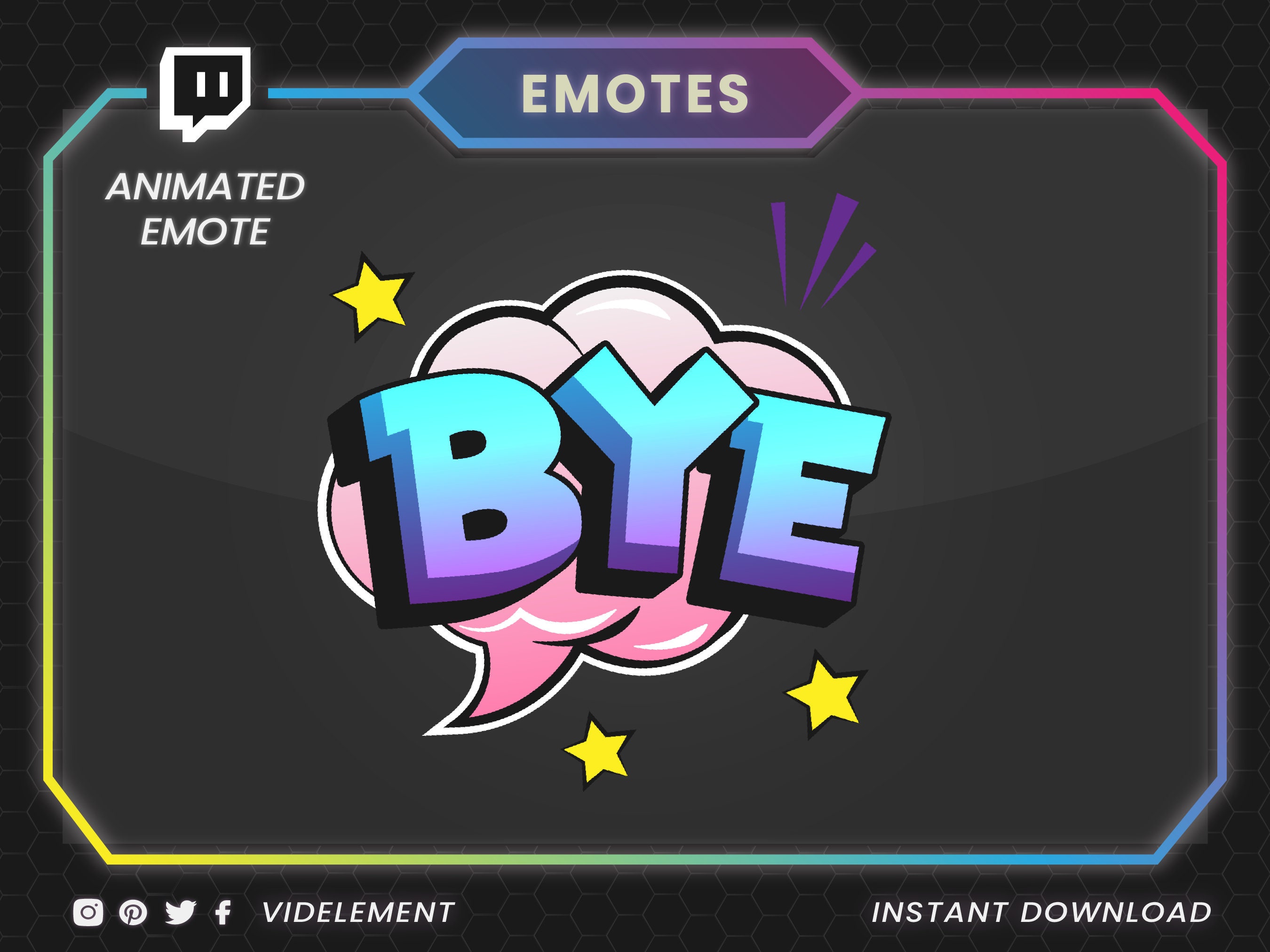 Bye Emote | Animated Emote, Twitch Emote, Discord Emote, Twitch Sub ...