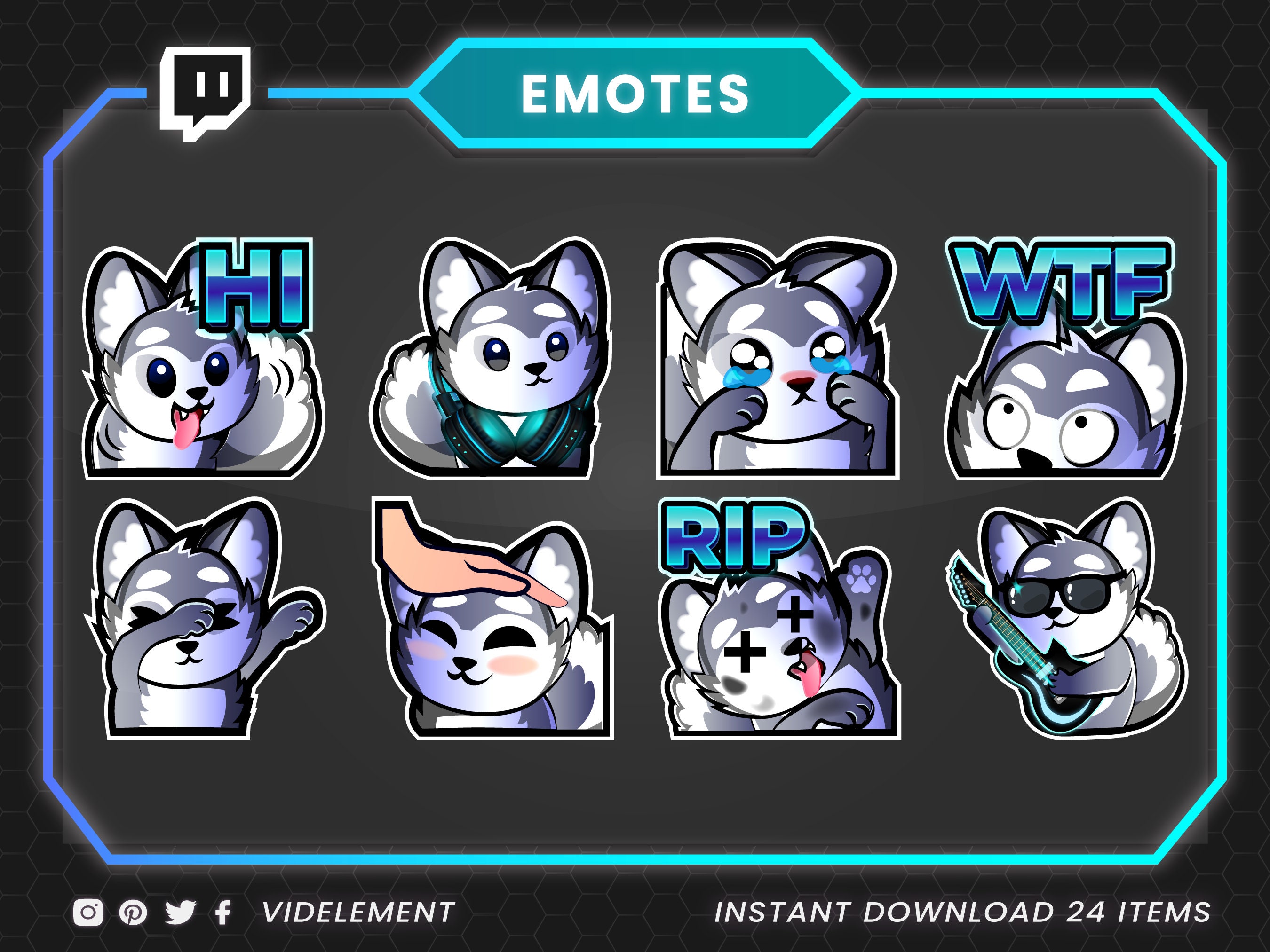 Wolf Emotes Twitch Emotes Twitch Sub Emotes Discord Emotes - Etsy Canada