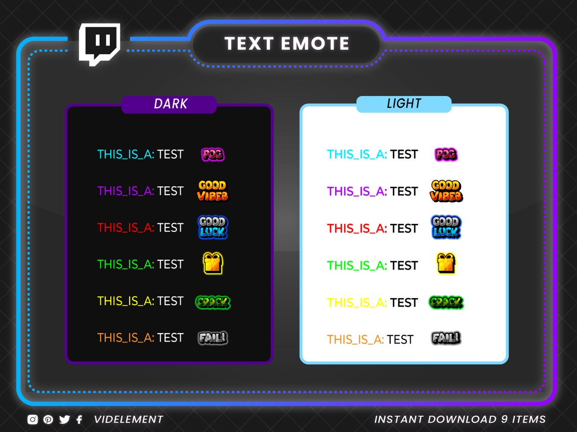 Twitch Text Emote Text Emotes Twitch Emote Discord Emote - Etsy