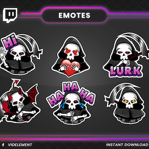 Twitch Emotes, Twitch Sub Emotes, Discord Emote, Text Emotes, Shinigami ...