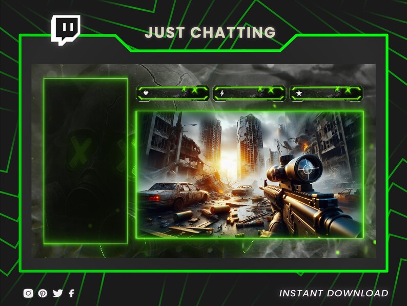 Animated Shooter Stream Overlay Pack, FPS Overlay for Twitch - Etsy
