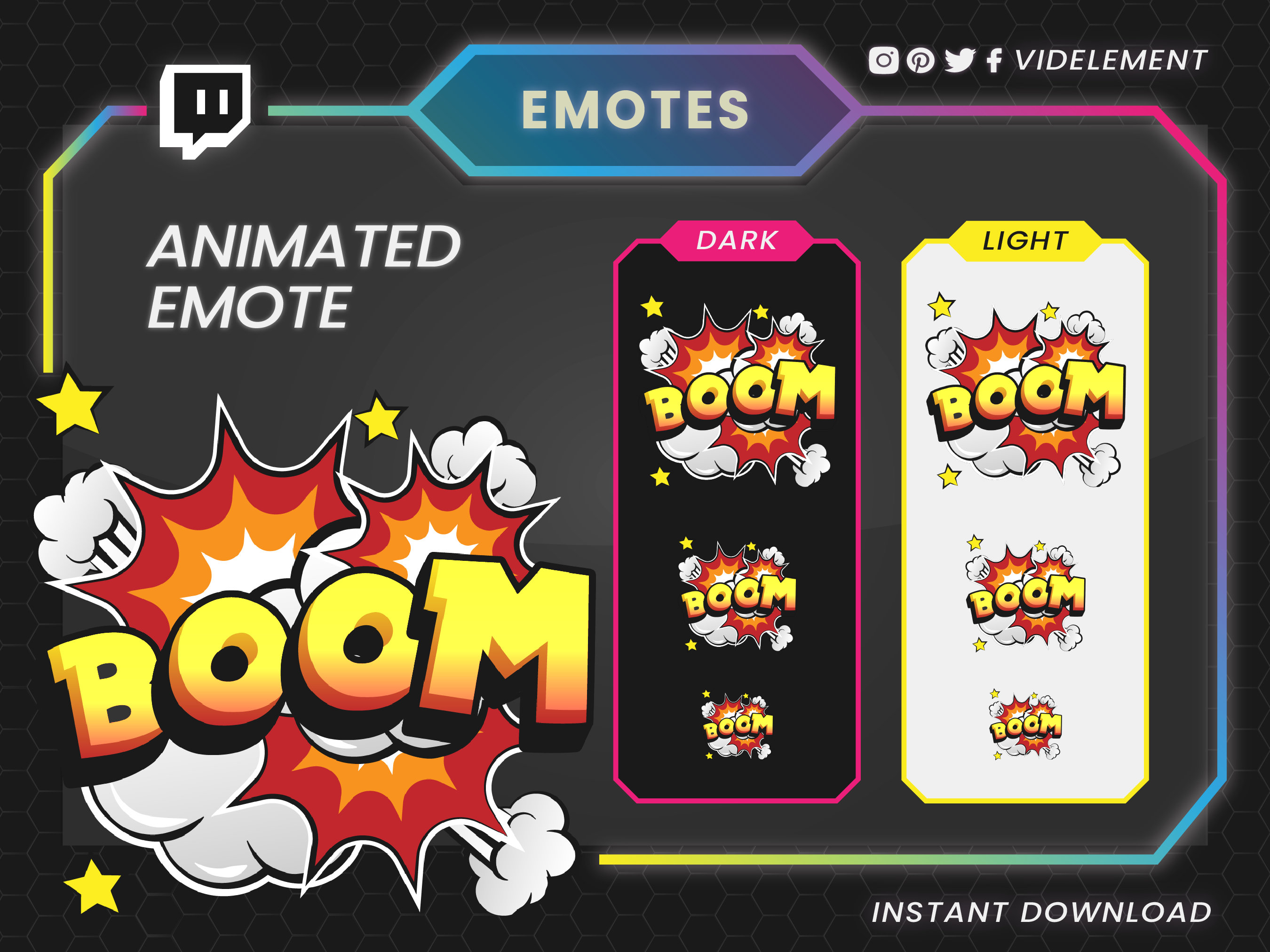 Boom Emote Animated Emote Twitch Emote Discord Emote - Etsy Singapore
