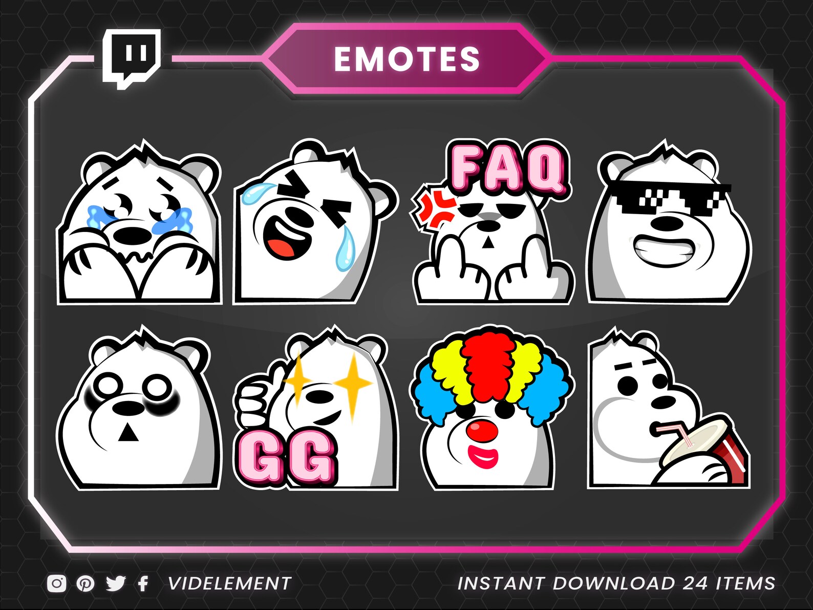 Twitch Emotes Twitch Sub Emotes Discord Emotes Text Emotes - Etsy