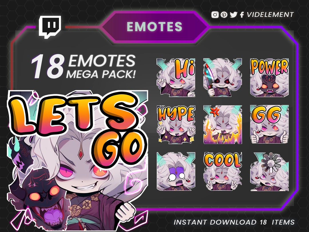 Mystic Emotes Pack: 18 High-quality Emotes for Twitch Streamers - Etsy