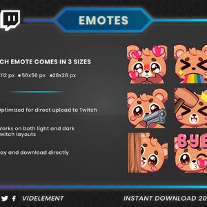 Bear Bliss: 20 Twitch Emotes Embodying the Robust Radiance of Chibi ...