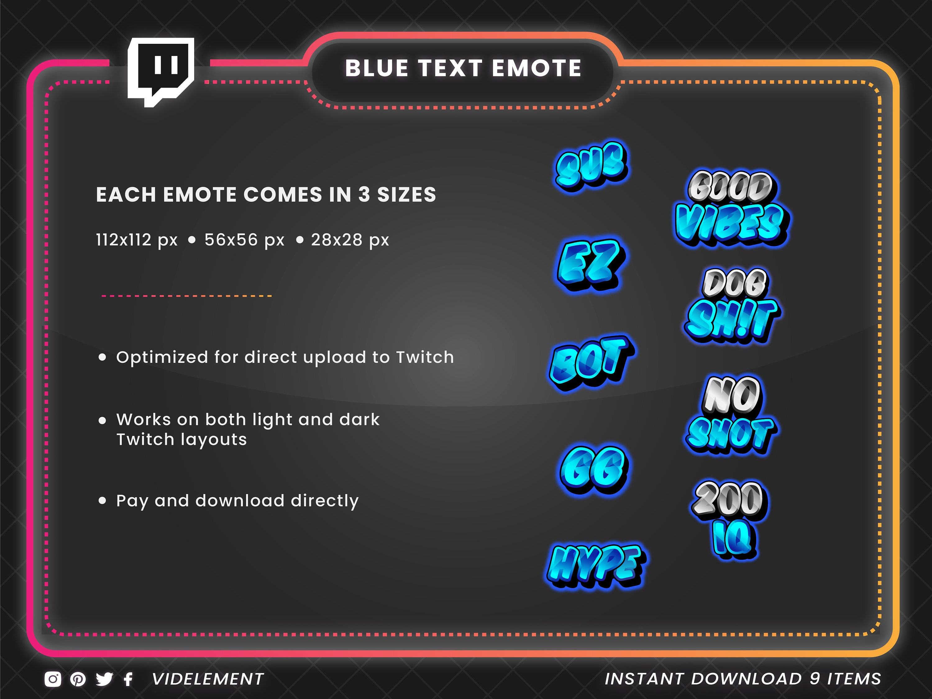 Twitch Text Emote Text Emotes Twitch Emotes Discord - Etsy Canada
