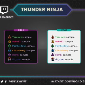 Ninja Sub Badges, Twitch Sub Badges, Twitch Badges, Sub Badges Twitch ...
