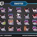 Sorcerer's Whiskers: 20 Chibi Cat Emotes White & Purple Fur With Wizard ...