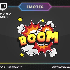 Boom Emote | Animated Emote, Twitch Emote, Discord Emote, Twitch Sub ...
