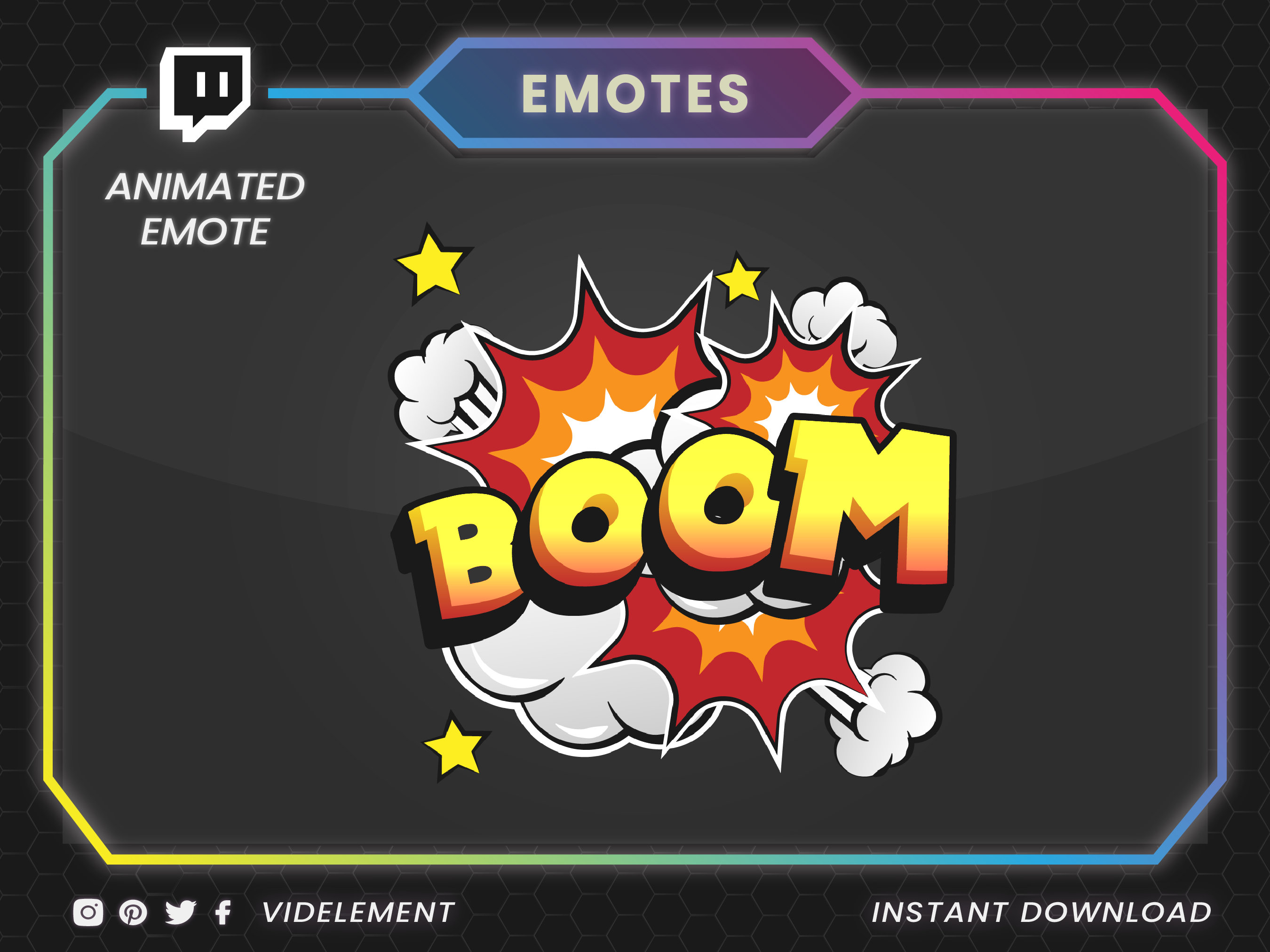 Boom Emote Animated Emote Twitch Emote Discord Emote - Etsy Singapore