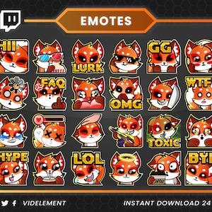 Fox Emotes, Twitch Emotes, Fox Text Emote, Fox Twitch Emotes, Twitch ...