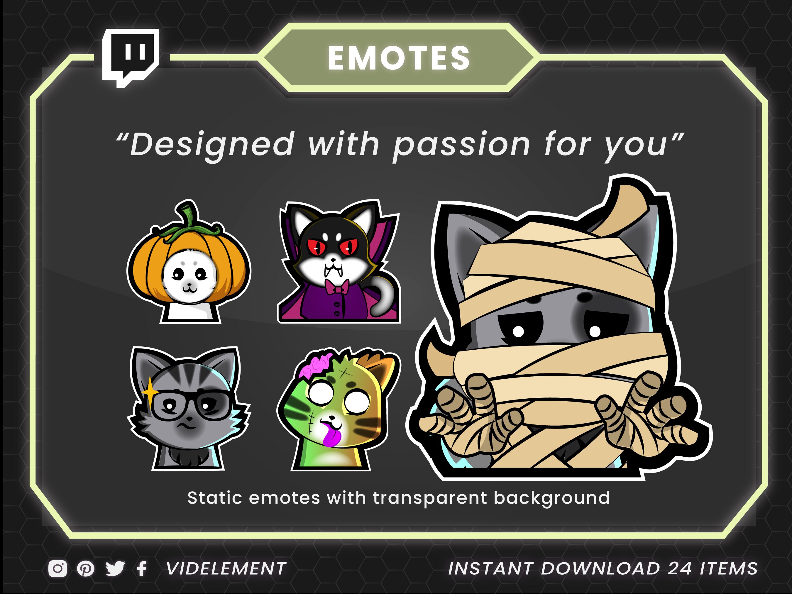 Cats Twitch Emotes Twitch Sub Emotes Discord Emotes Text - Etsy
