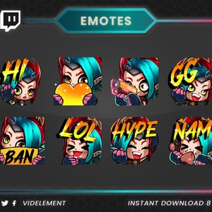 Chaos Queen Collection: 8 Animated Twitch Emotes – Chibi Style Maniac ...
