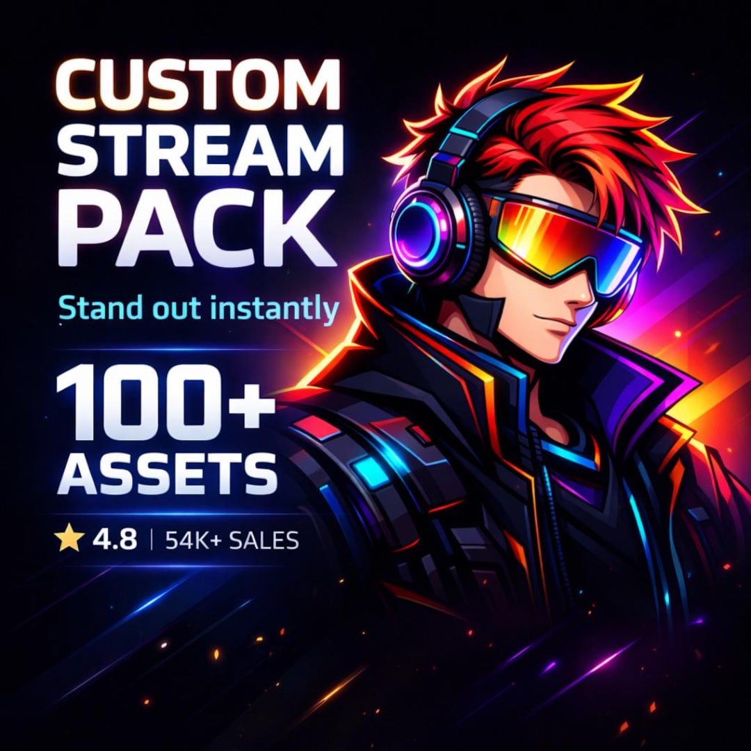 Custom Stream Overlay Package: Animated Twitch Overlays, Alerts, Emotes ...