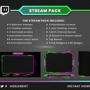 Twitch Overlays, Stream Overlay, Animated Webcam, Twitch Panels, Twitch ...