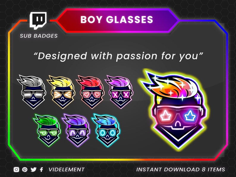 Unique Character Badges for Twitch Subscribers Twitch Sub - Etsy