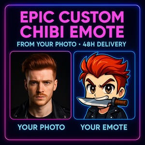 Custom Twitch Emotes From Your Photo | Face-based Emotes | Animated or ...