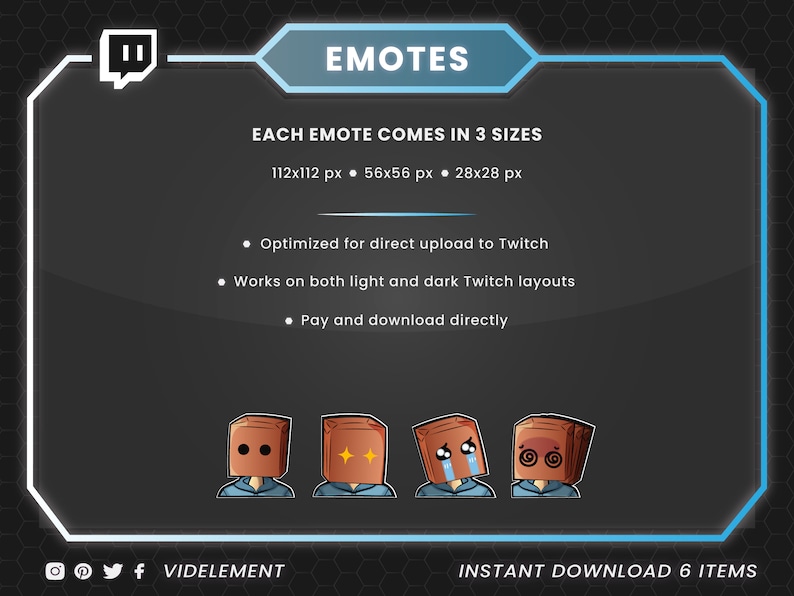 Twitch Emotes Discord Emotes Twitch Sub Emotes Cute Emotes - Etsy