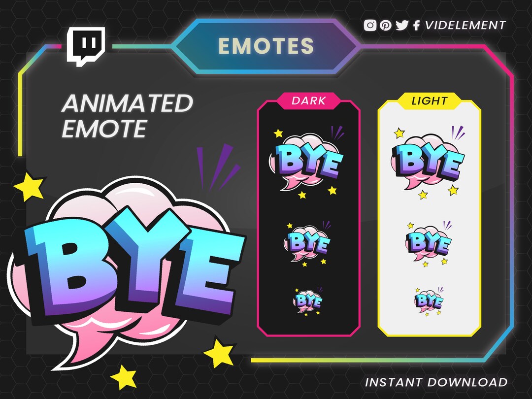 Bye Emote | Animated Emote, Twitch Emote, Discord Emote, Twitch Sub ...